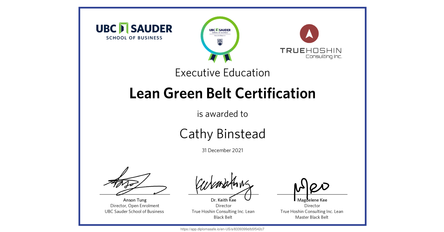 Lean Green Belt Certification - Diplomasafe